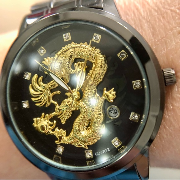 Accessories | Mens Luxury Chinese Dragon Quartz Wristwatch | Poshmark